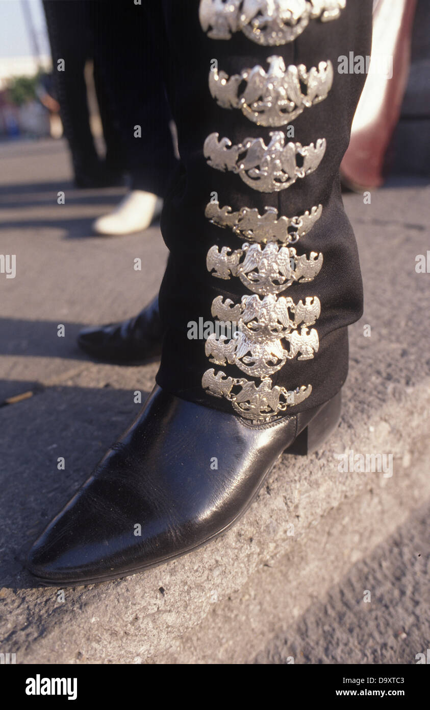 Mariachi boot detail Mexico City Stock Photo - Alamy