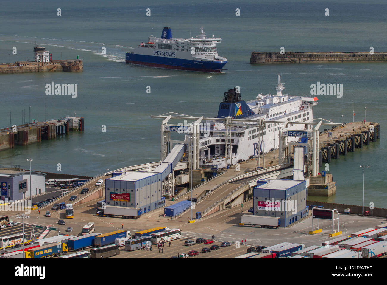 Port of Dover, Kent on a busy summer's day Stock Photo - Alamy