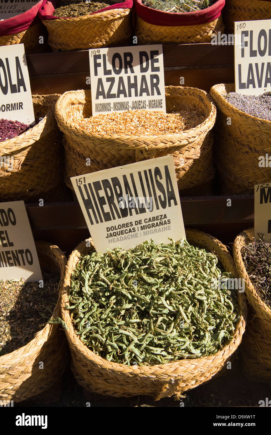 Spices Store at the Oriental Market in Granada, Spain Stock Photo - Alamy
