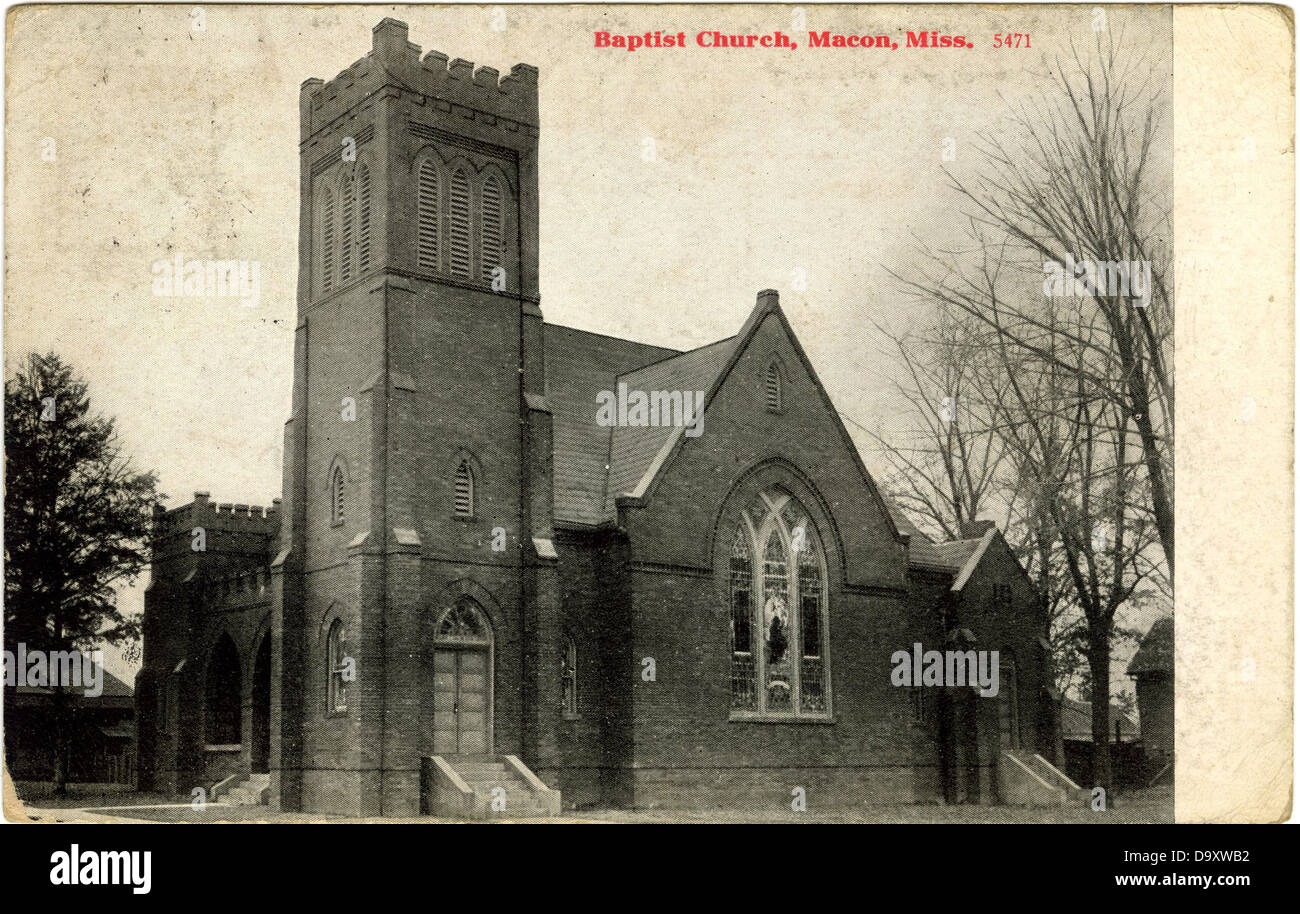 Baptist church, Macon, Miss Stock Photo - Alamy