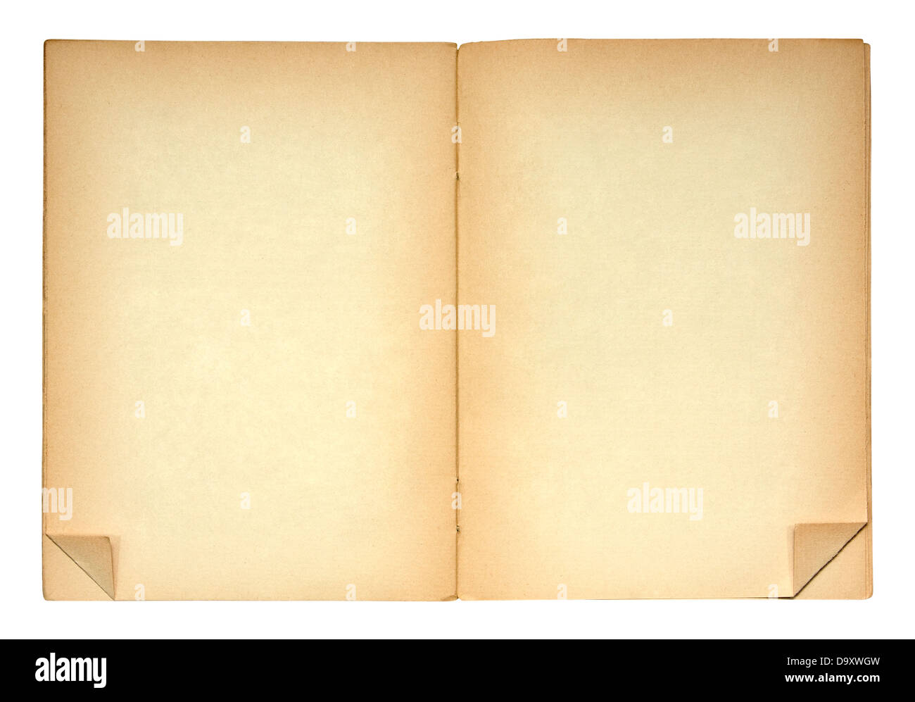 Open book with folded page corners, with clipping path Stock Photo - Alamy