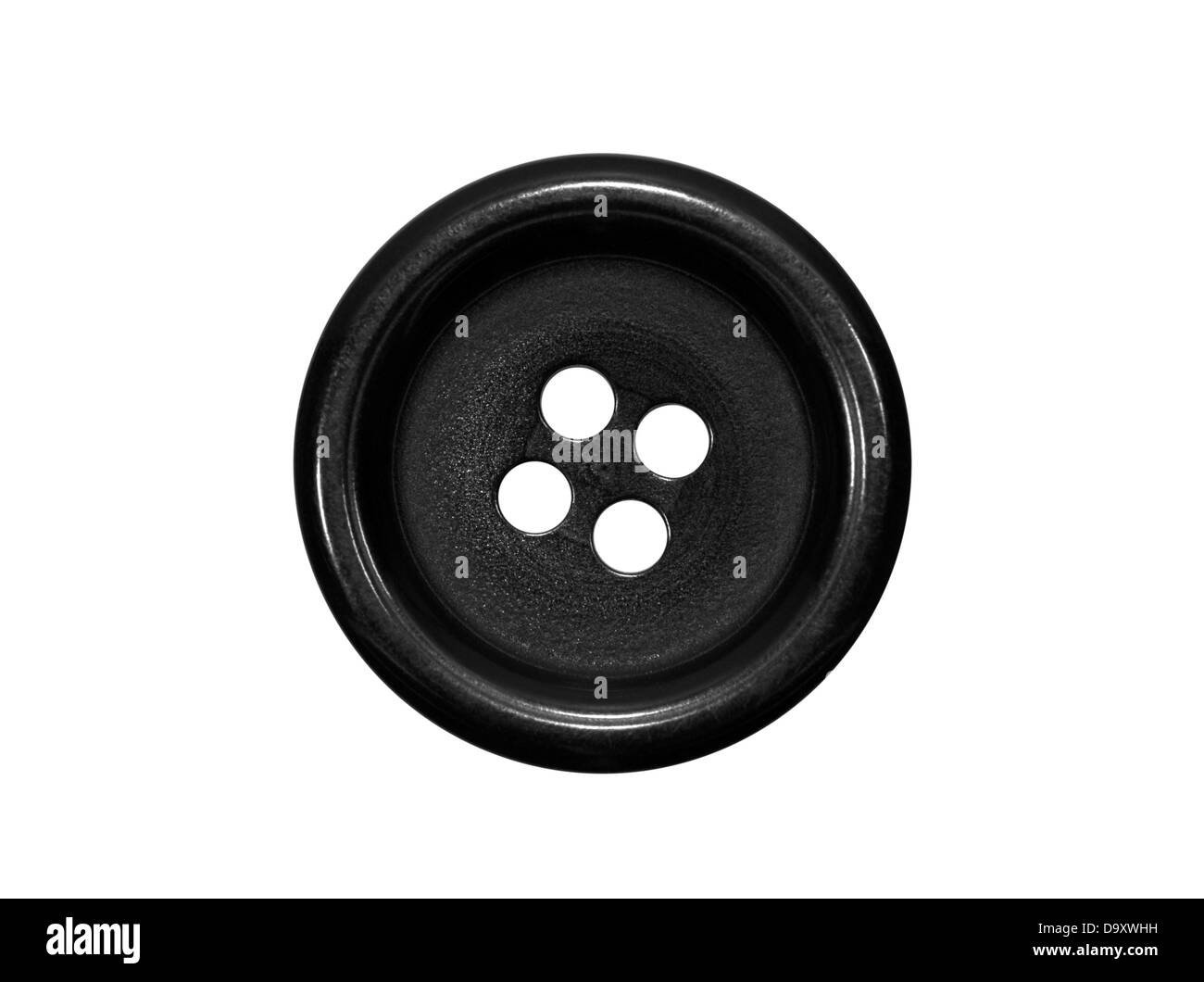 Black button isolated on white Stock Photo - Alamy