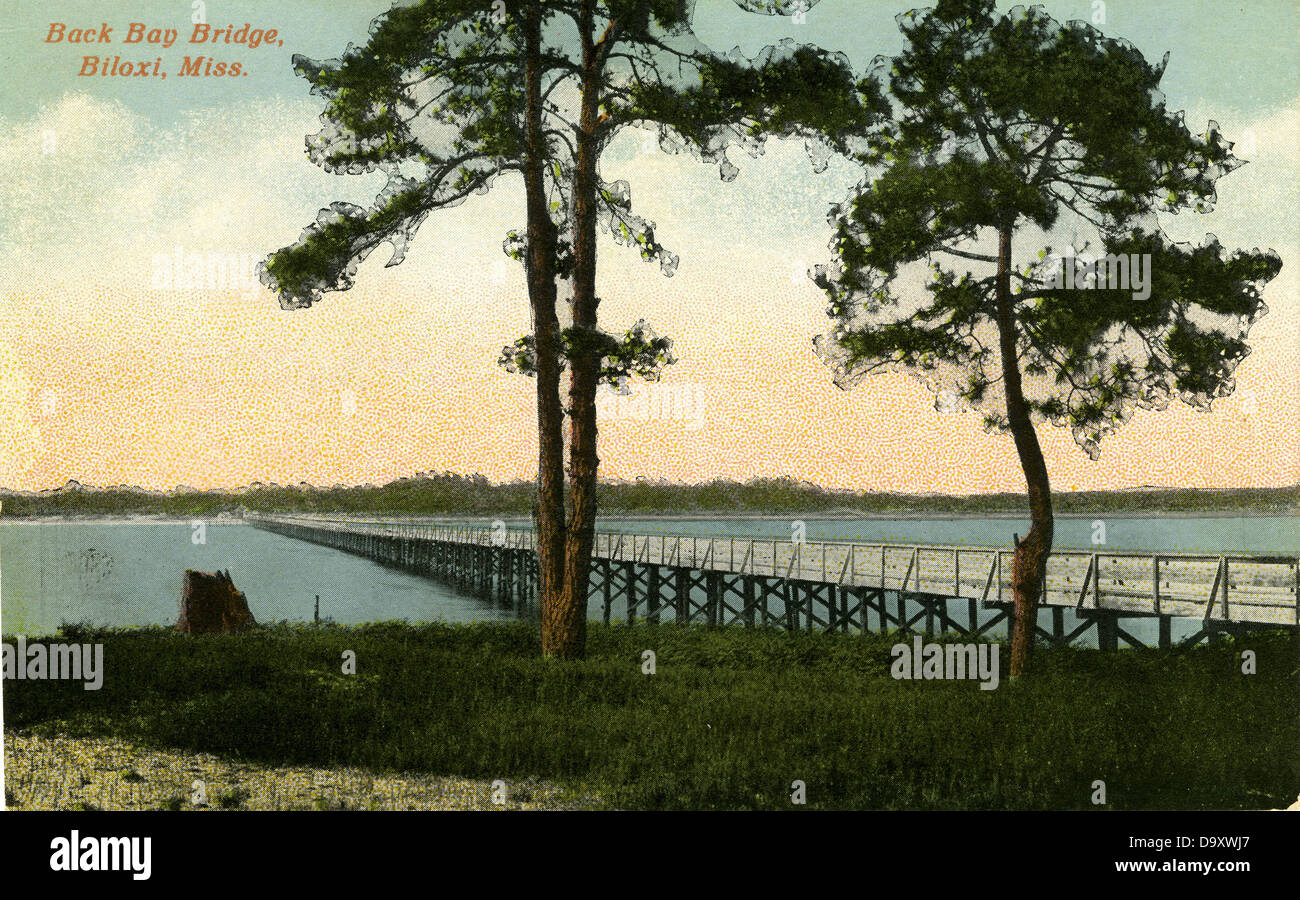 This photograph shows the Back Bay Bridge in Biloxi, Mississippi ...