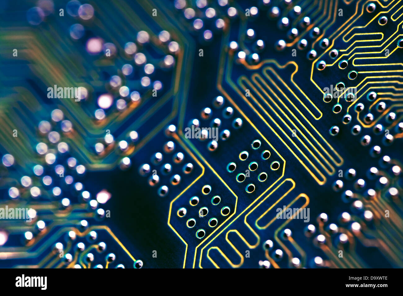Circuit Board Connections Stock Photo - Alamy