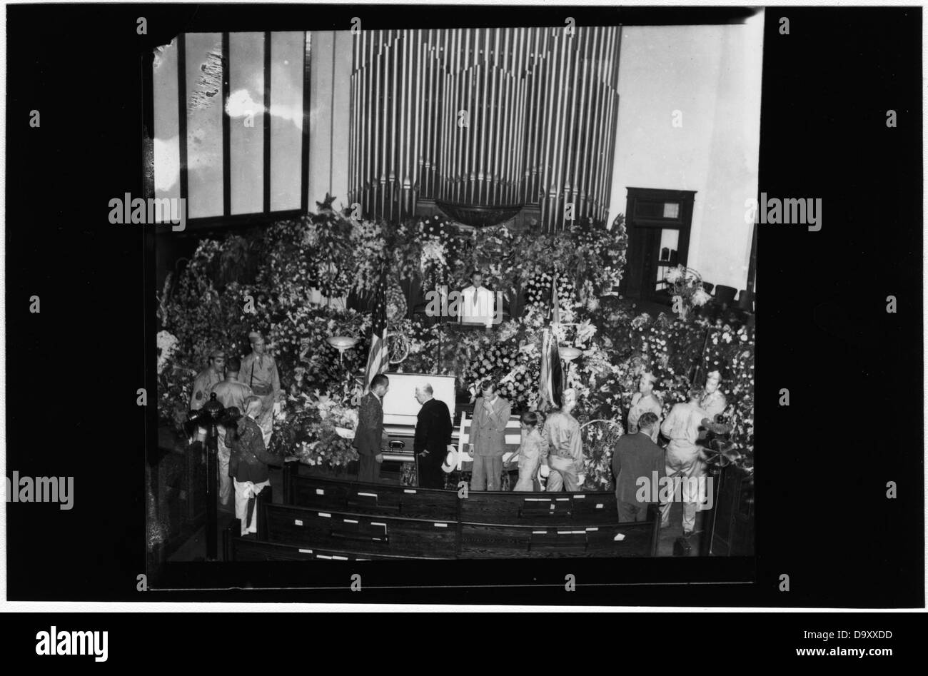 A photograph capturing the funeral of Senator Pat Harrison in Gulfport ...