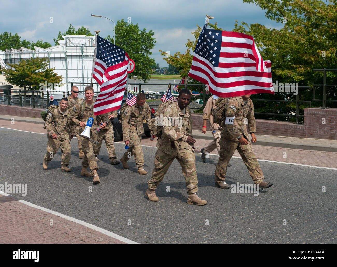 American Soldiers Marching