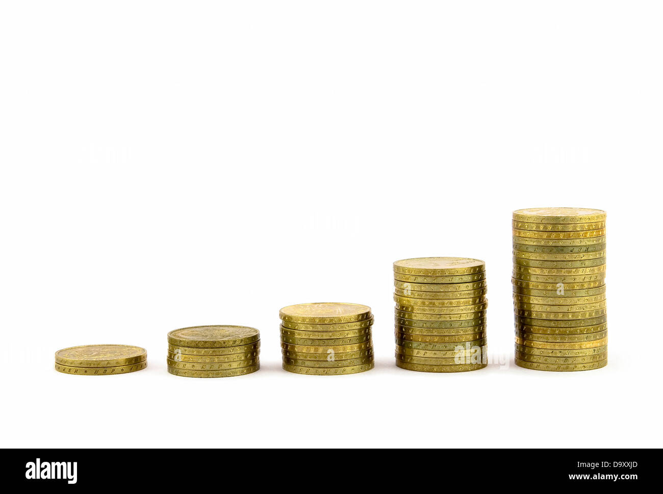 Coins stacks building hi-res stock photography and images - Alamy