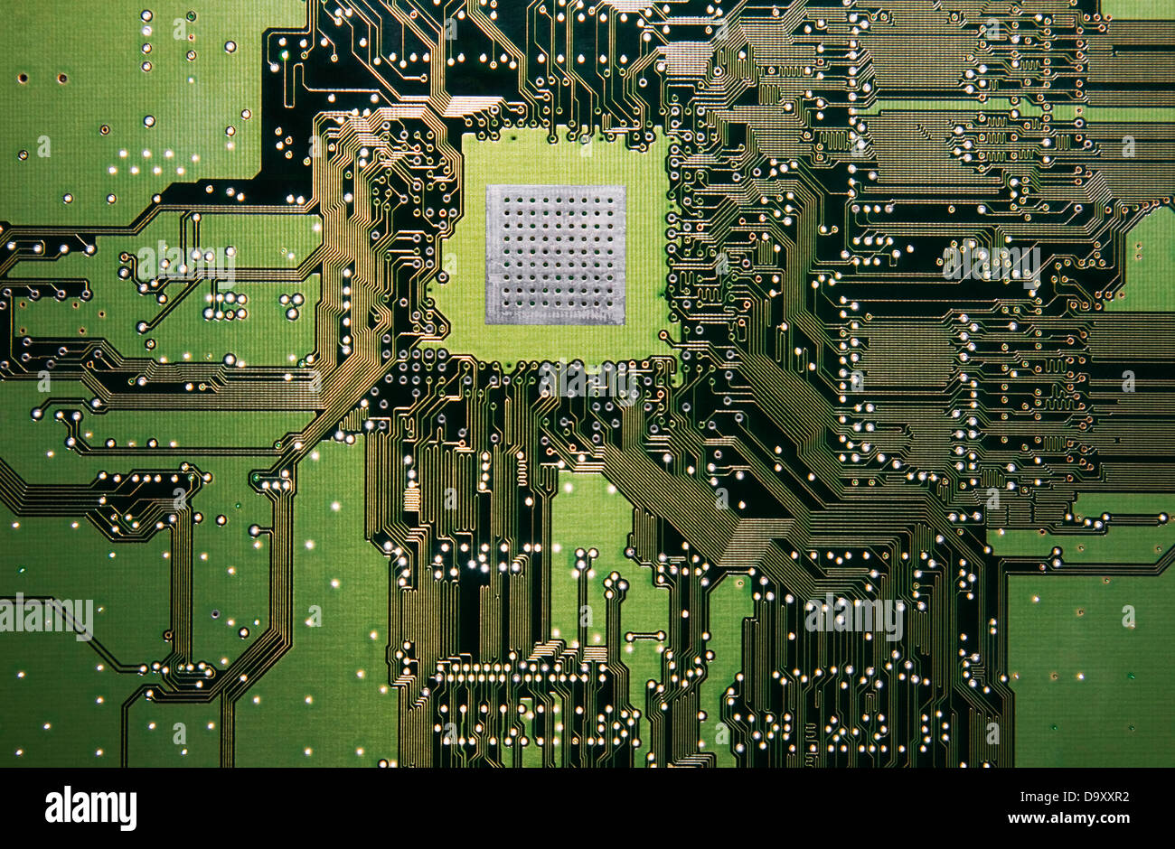 Green circuit board background hi-res stock photography and images - Alamy