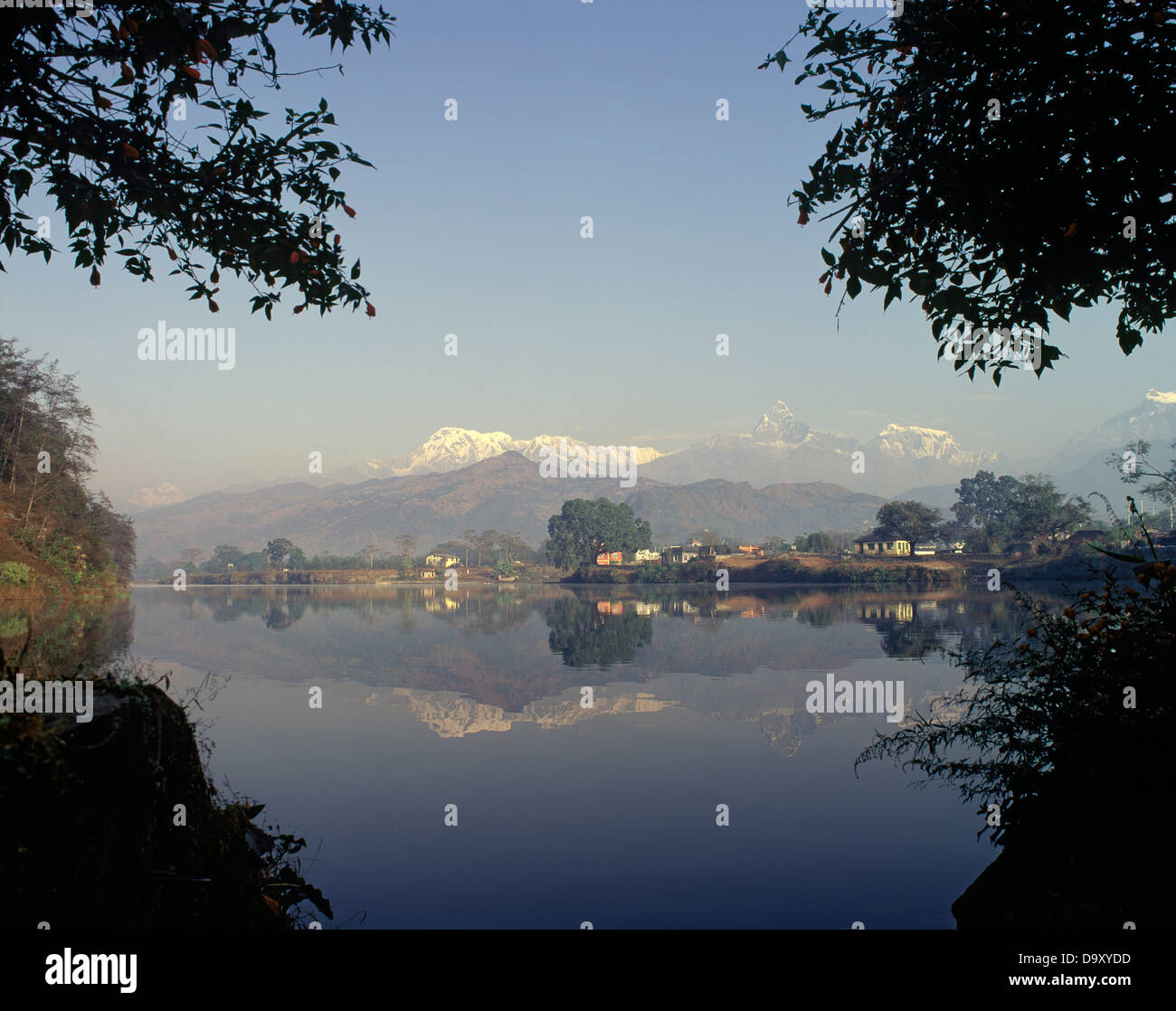 Pokhara lake reflections hi-res stock photography and images - Alamy