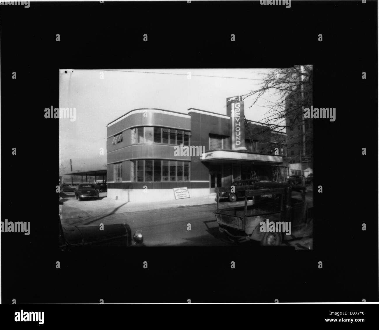 This image shows the Greyhound Bus Station on December 22, 1939 ...