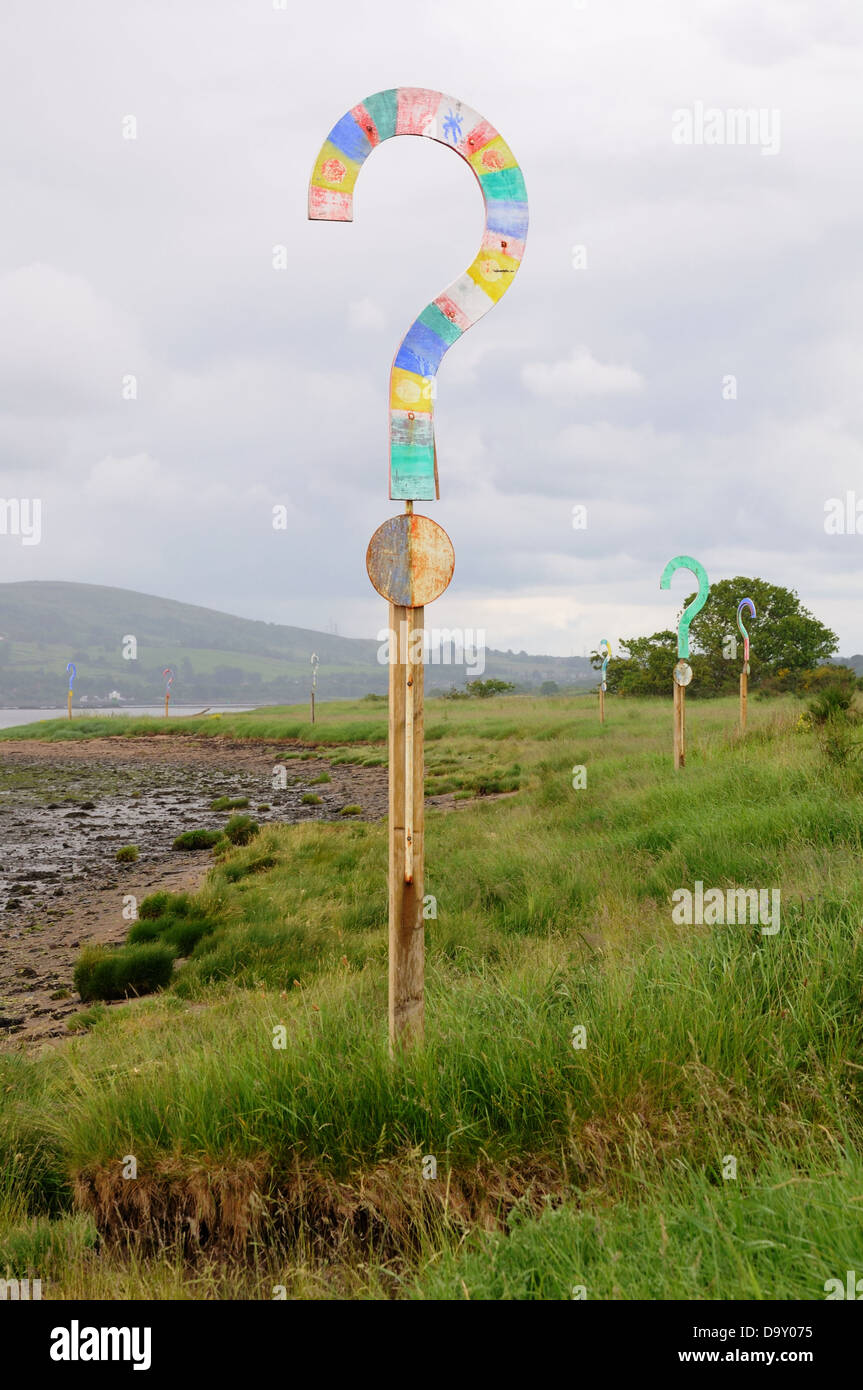 Question marks on the shoreline of the Clyde commemorate the life and ...