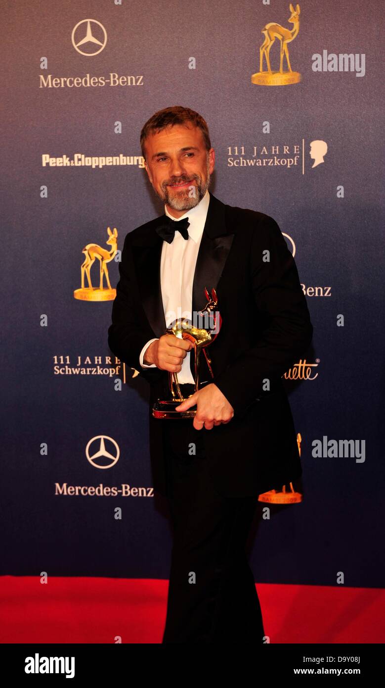Awardee Christoph Waltz at the Bambi 2009 awarding ceremony in Potsdam ...