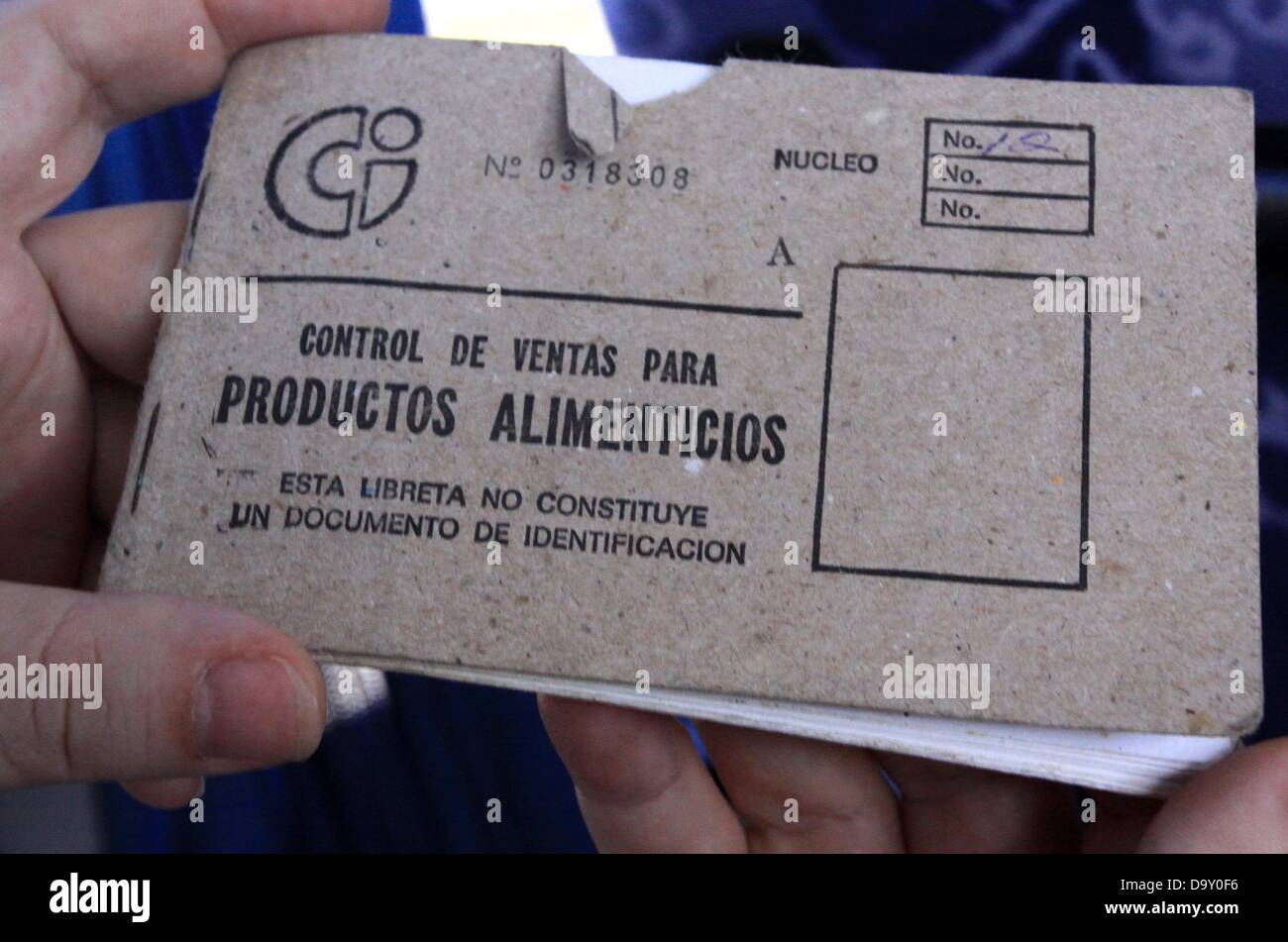 A check book for the rationed purchase of subsidized groceries for ...