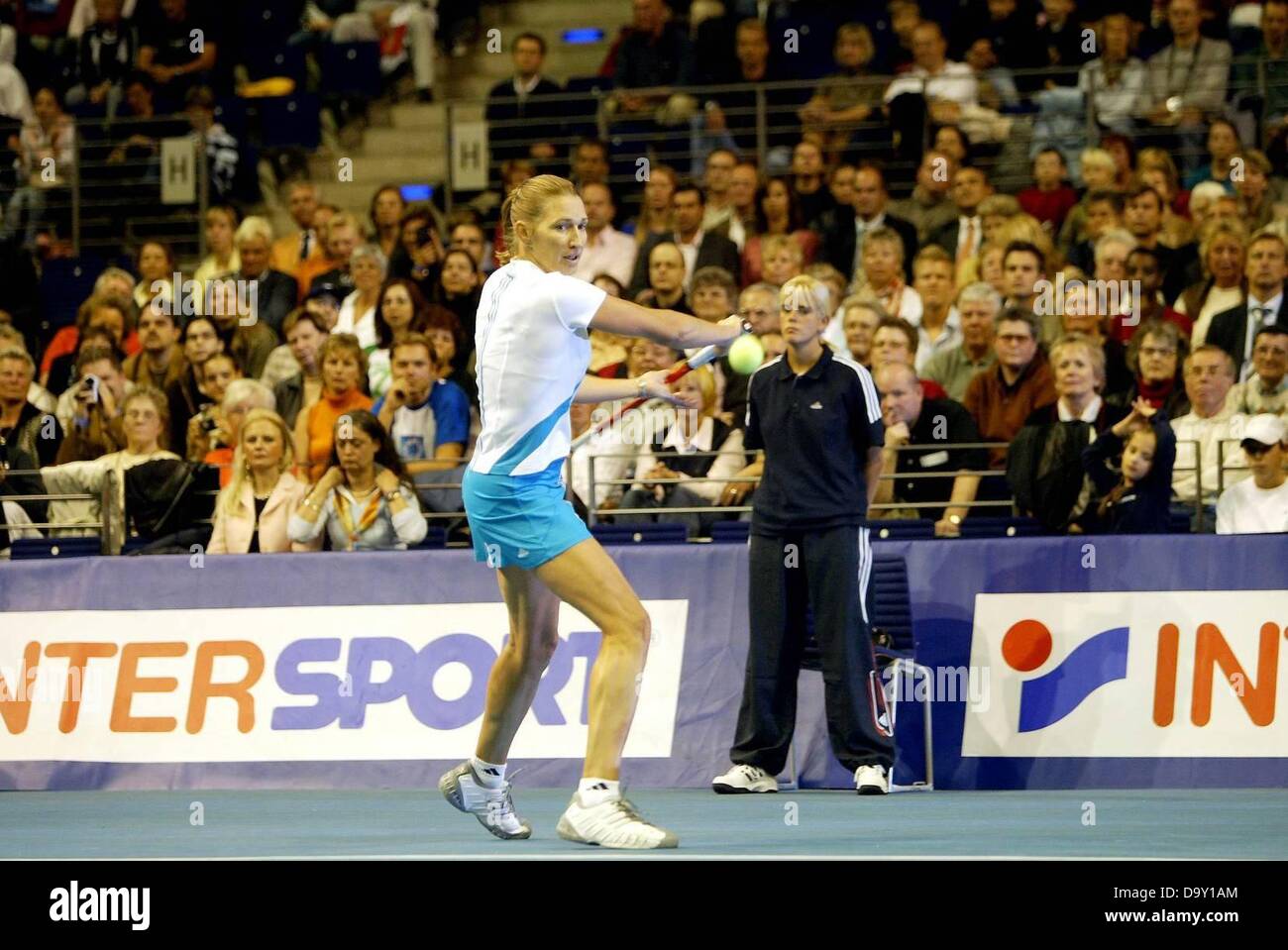 Steffi Graf during her show fight against Gabriela Sabatini in Berlin ...