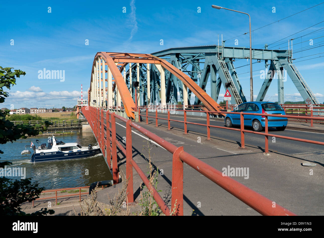 Double arch bridge over the IJssel river in Zutphen, Netherlands Stock ...