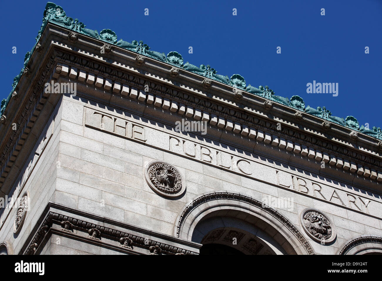 Boston public library facade hi-res stock photography and images - Alamy