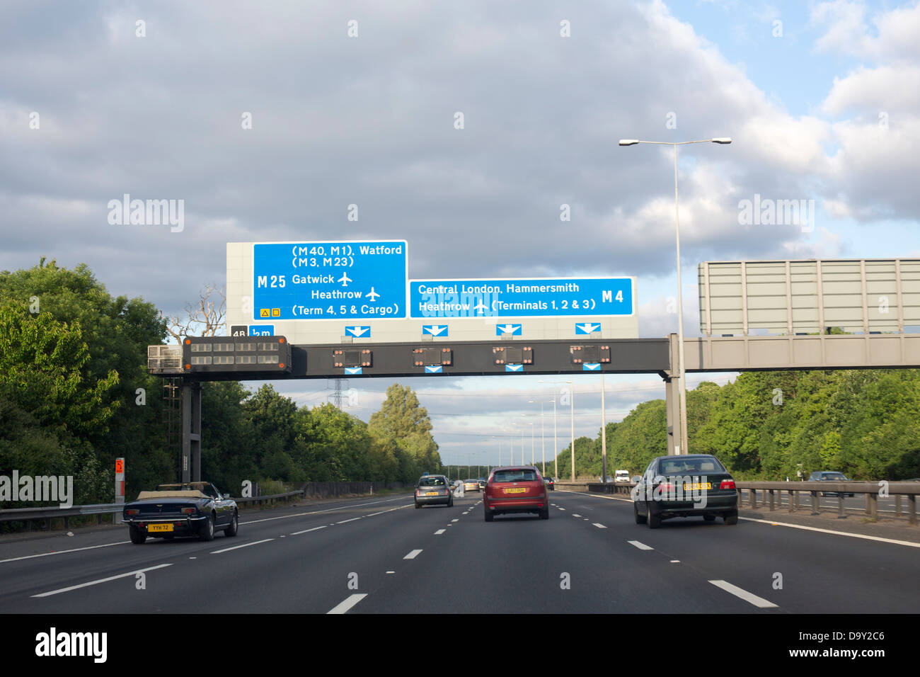 M4 motorway near London Stock Photo - Alamy
