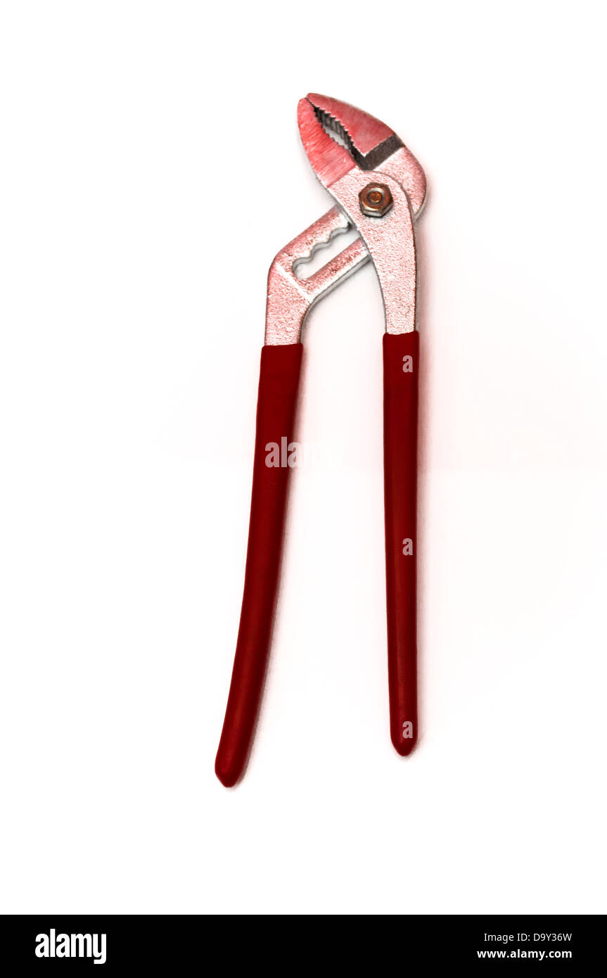 red pliers on a white background Stock Photo - Alamy