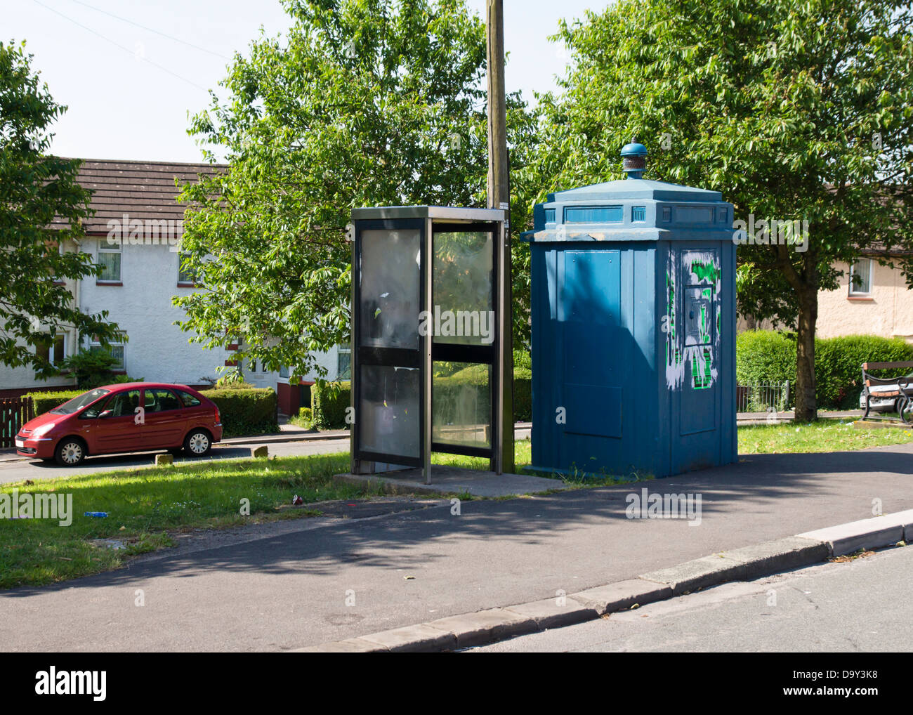 An Old 1960's Police Phone Box in Newport City in Wales, United Kingdom ...