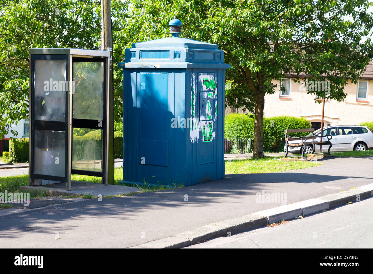 An Old 1960's Police Phone Box in Newport City in Wales, United Kingdom ...