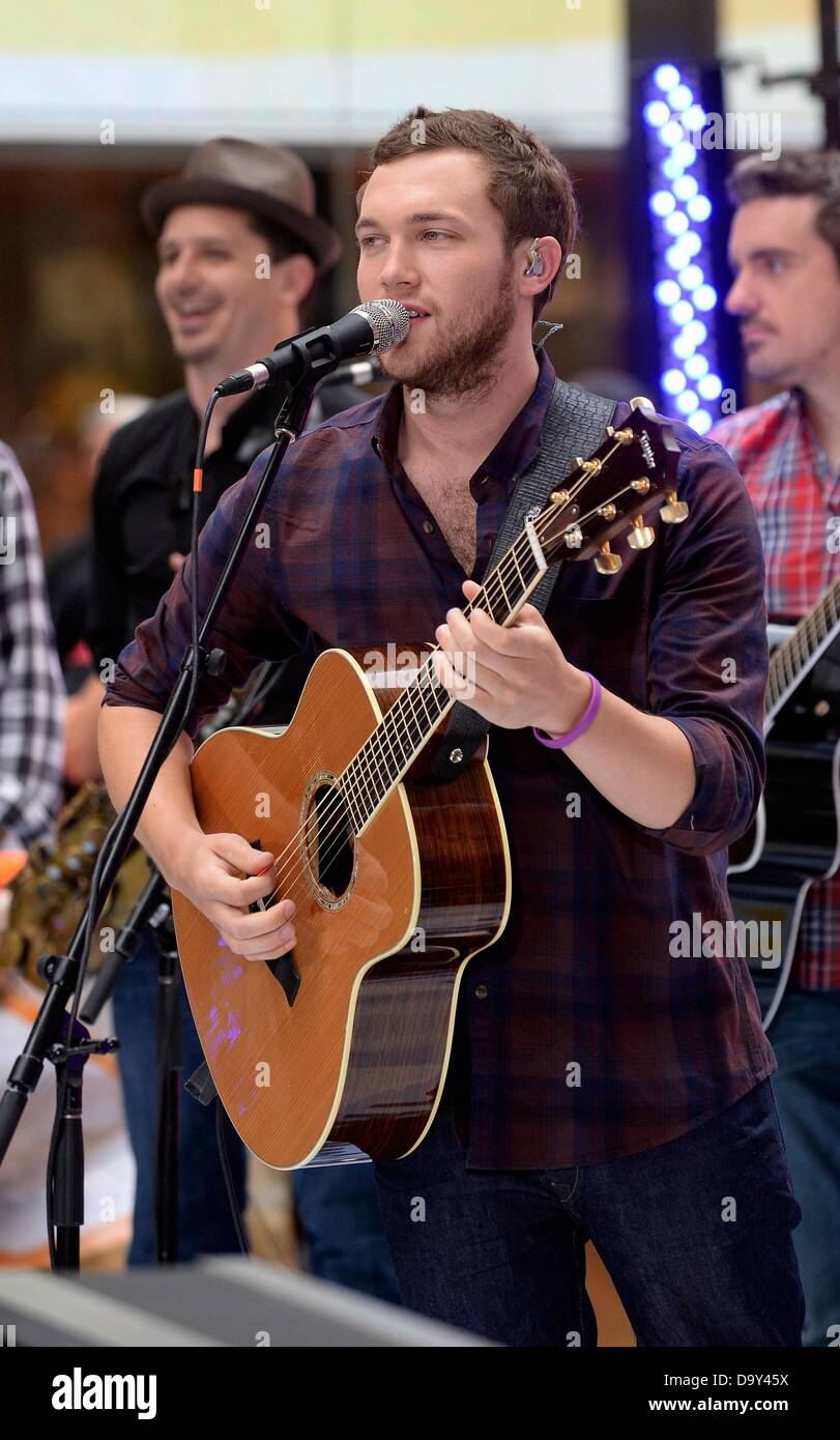 New York, NY. 28th June, 2013. Phillip Phillips on stage for NBC Today ...