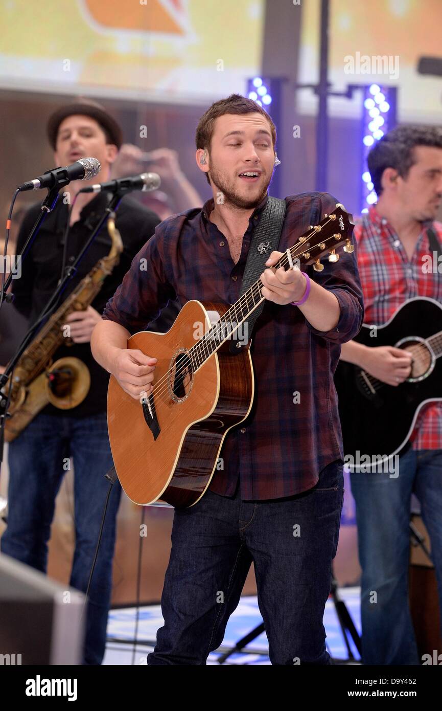 New York, NY. 28th June, 2013. Phillip Phillips on stage for NBC Today ...