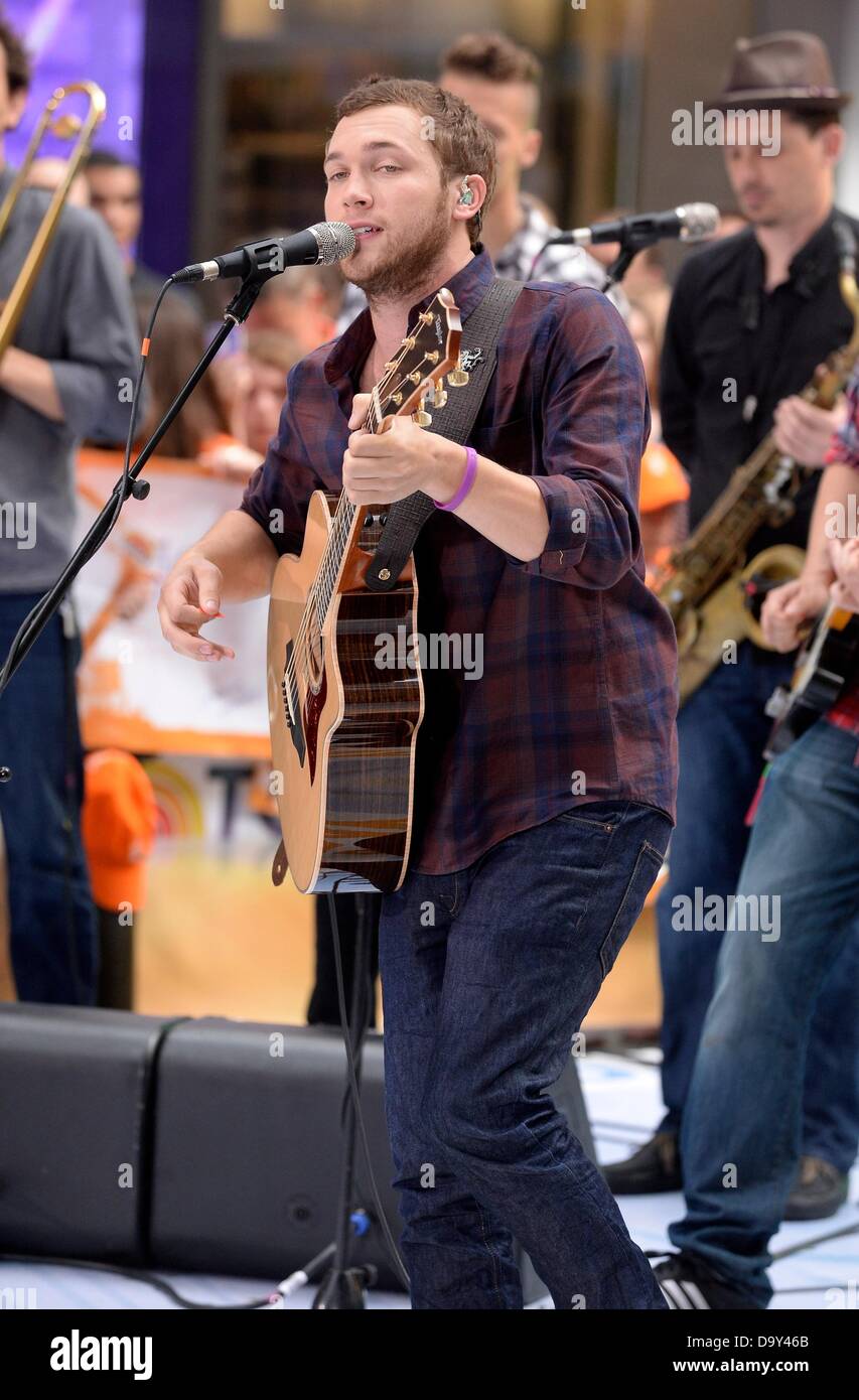 New York, NY. 28th June, 2013. Phillip Phillips on stage for NBC Today ...