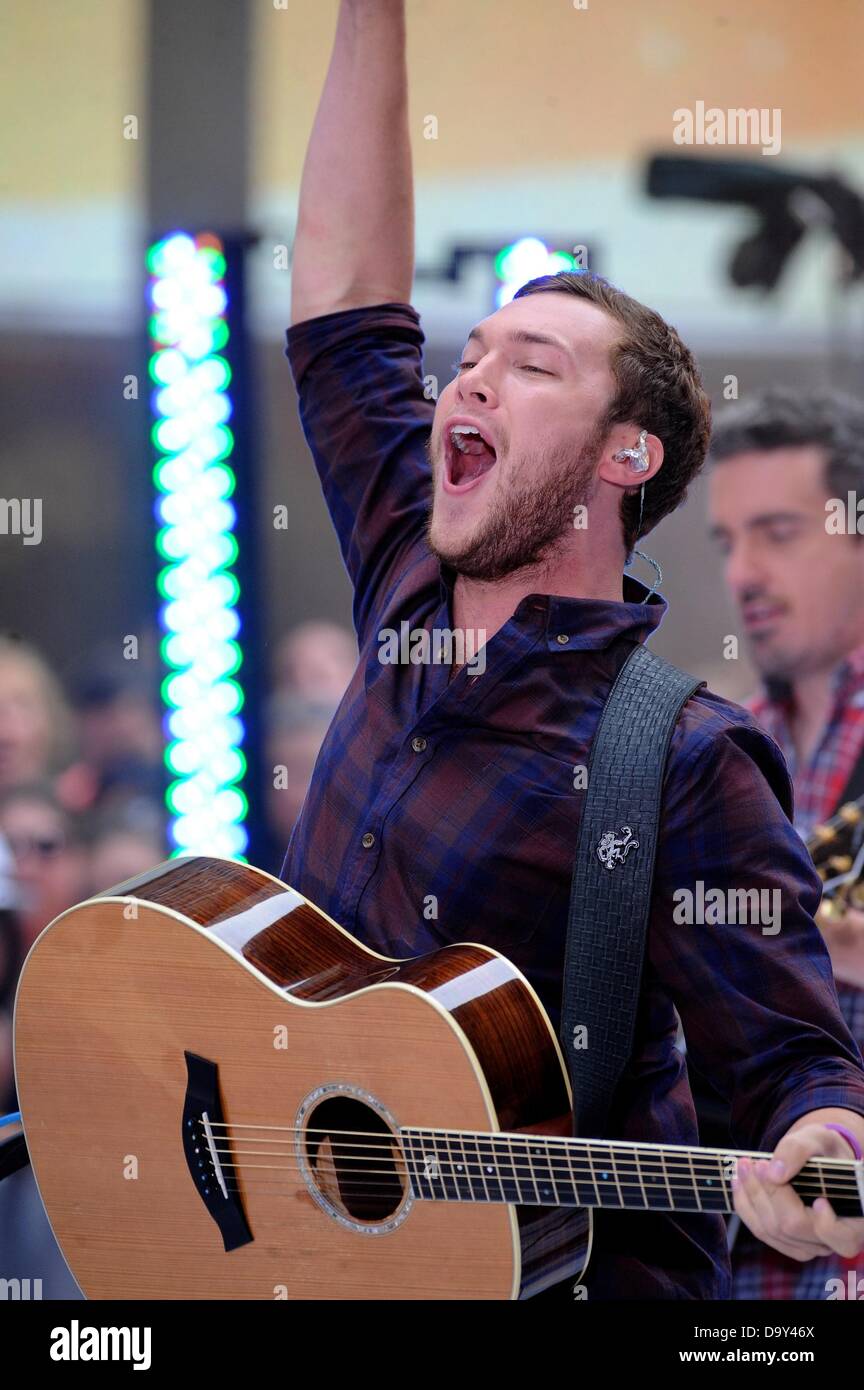 New York, NY. 28th June, 2013. Phillip Phillips on stage for NBC Today ...