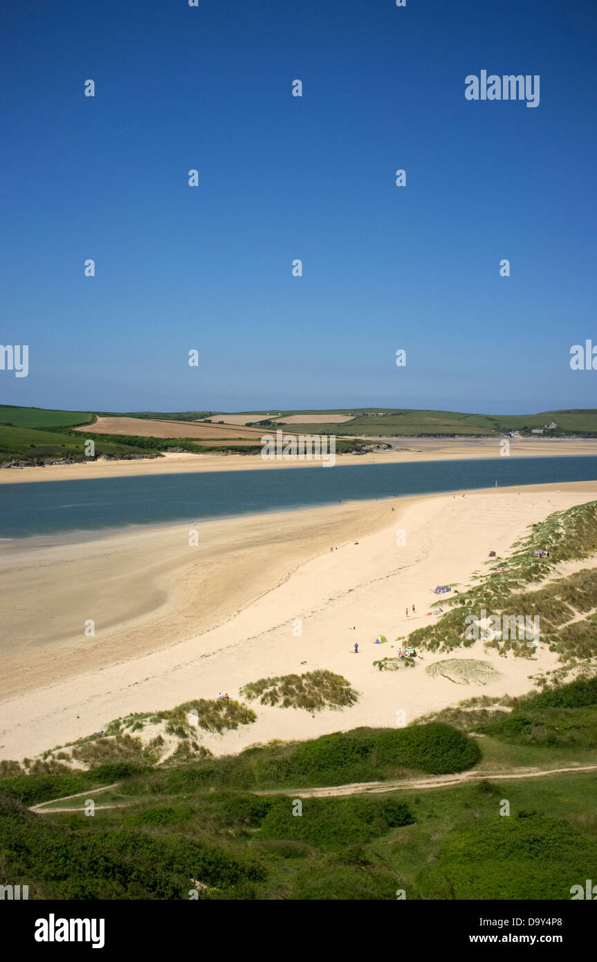 The beach and sand dunes at Rock, Cornwall, England, UK Stock Photo - Alamy