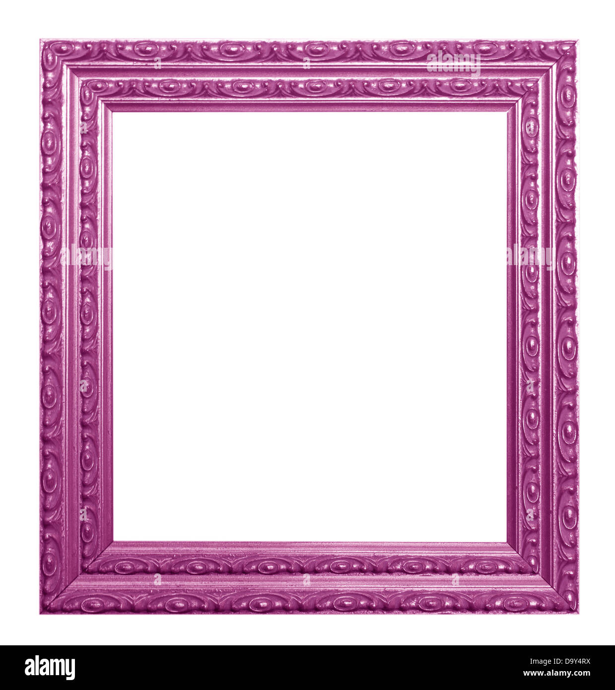 Antique wooden Purple frame isolated white background Stock Photo - Alamy