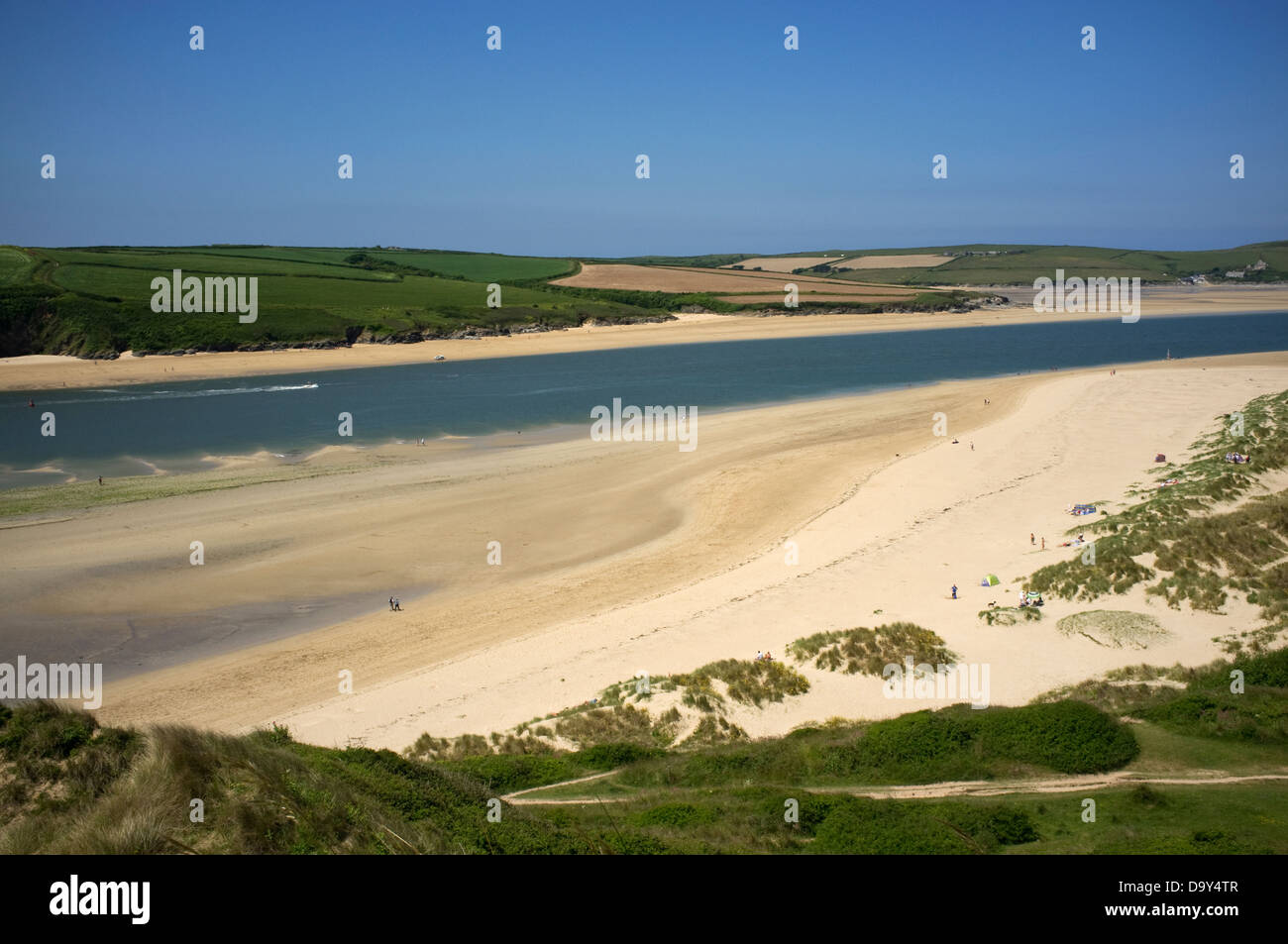The beach and sand dunes at Rock, Cornwall, England, UK Stock Photo - Alamy