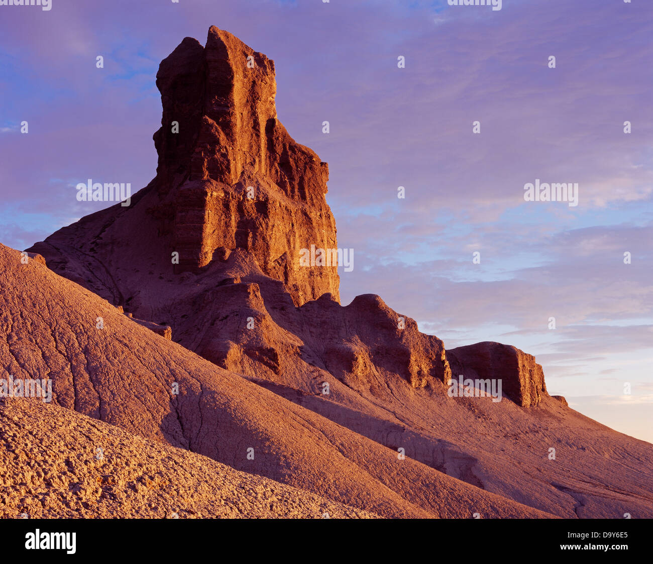 Eroded badlands of the Blue Gate Member of Mancos Shale northeast of ...