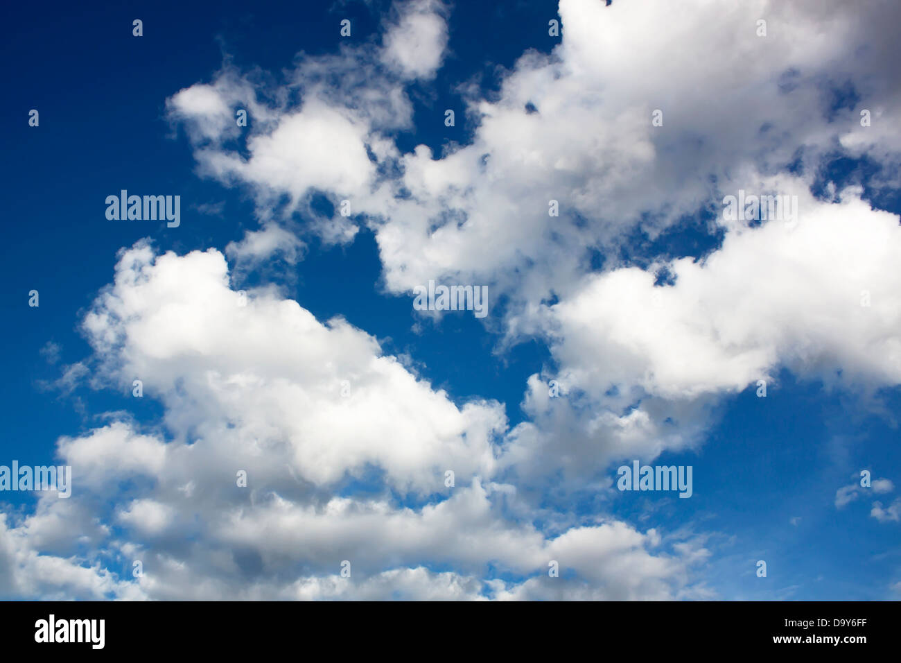Clouds And Clear Blue Sky Weather Nature Stock Photo - Alamy