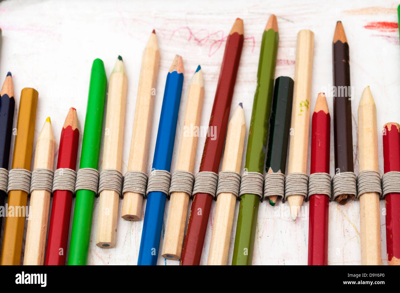 colored pencils inside the case Stock Photo - Alamy