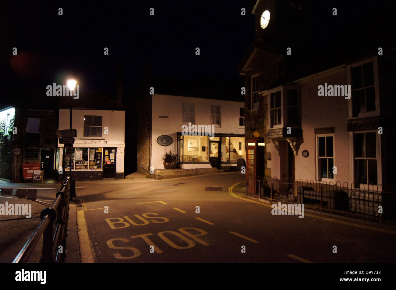 Mousehole, Cornwall at night Stock Photo - Alamy