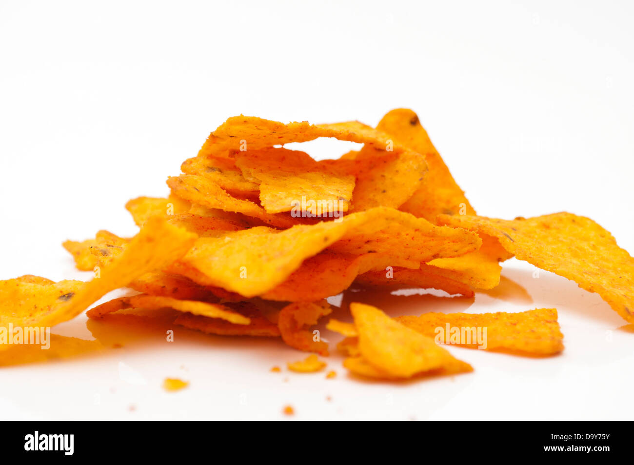 chips on a white background Stock Photo - Alamy
