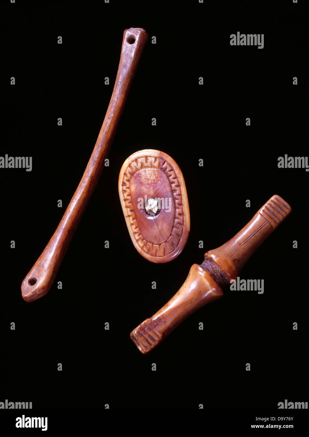 USA Alaska St Lawrence Island Ivory Eskimo artifacts including basket ...