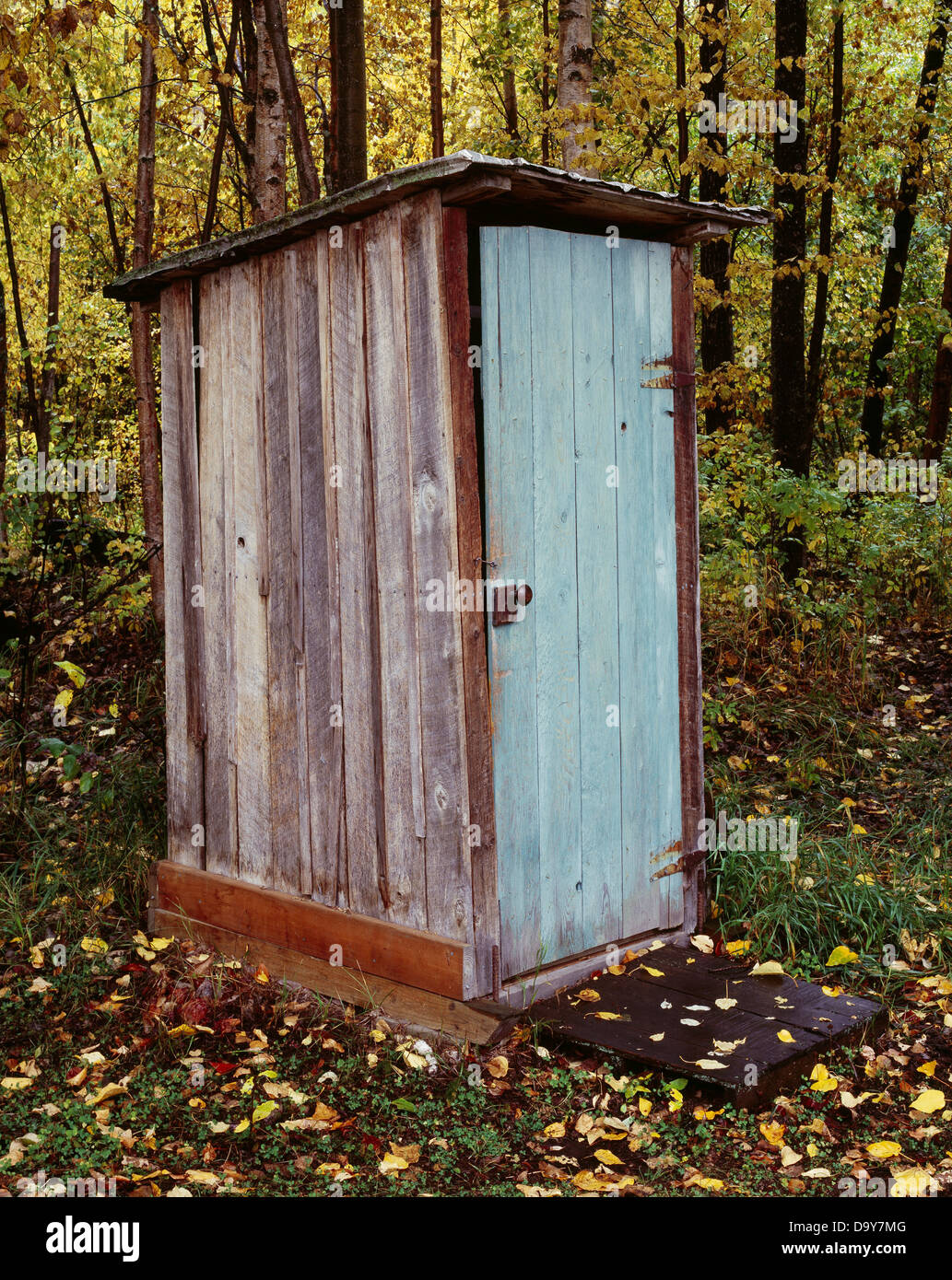 USA, Alaska, Matanuska Valley, Outhouse built in 1972 Stock Photo - Alamy