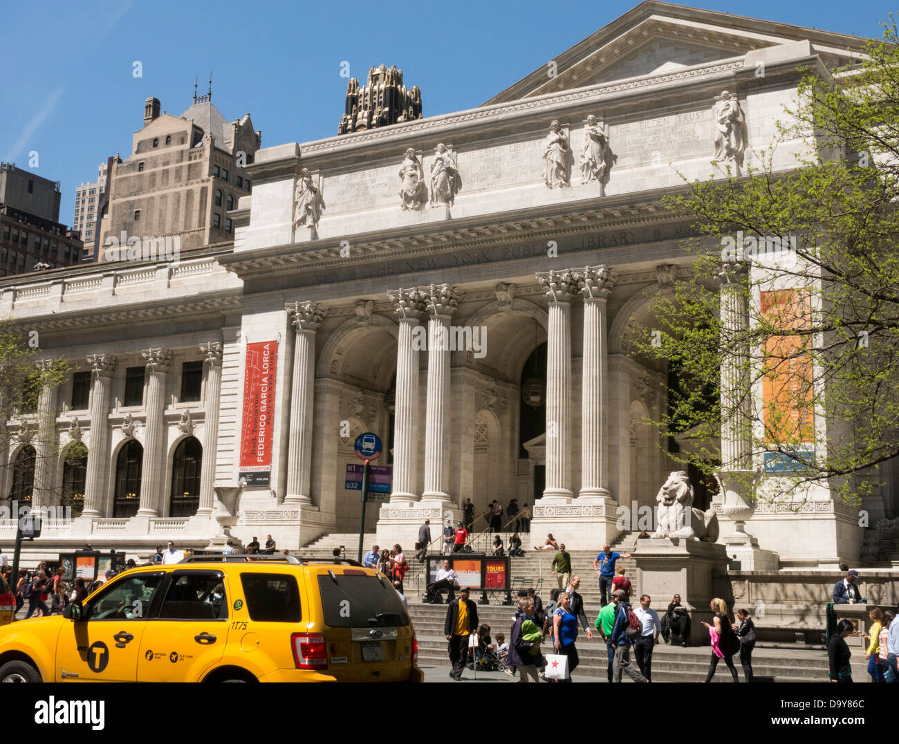 Facade of New York Public Library, Main Branch, NYC Stock Photo - Alamy