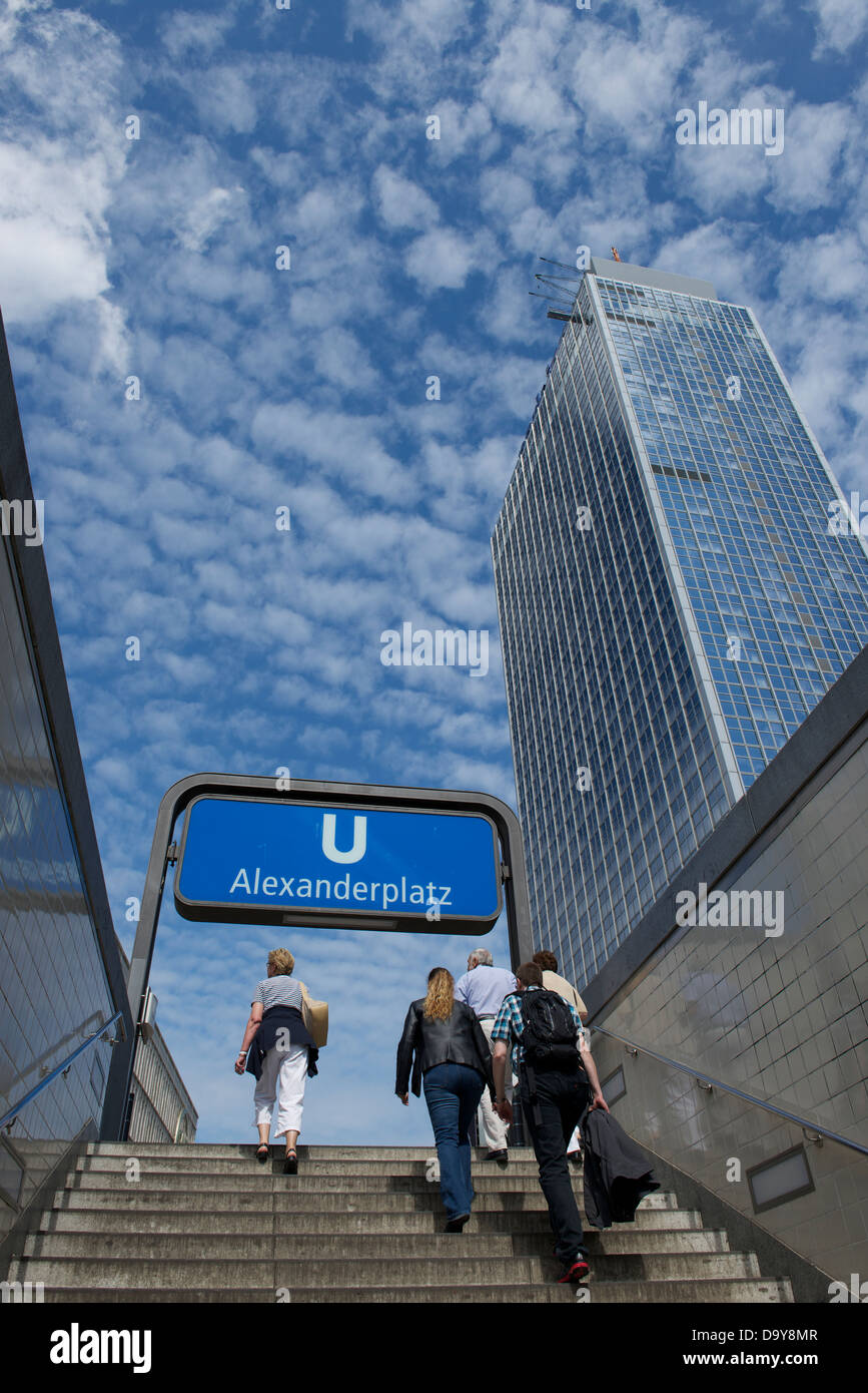 Alexanderplatz Ubahn station entrance, Berlin, Germany Stock Photo - Alamy