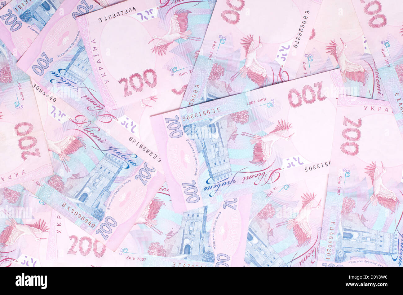 Background of national currency notes. Ukrainian currency Stock Photo ...