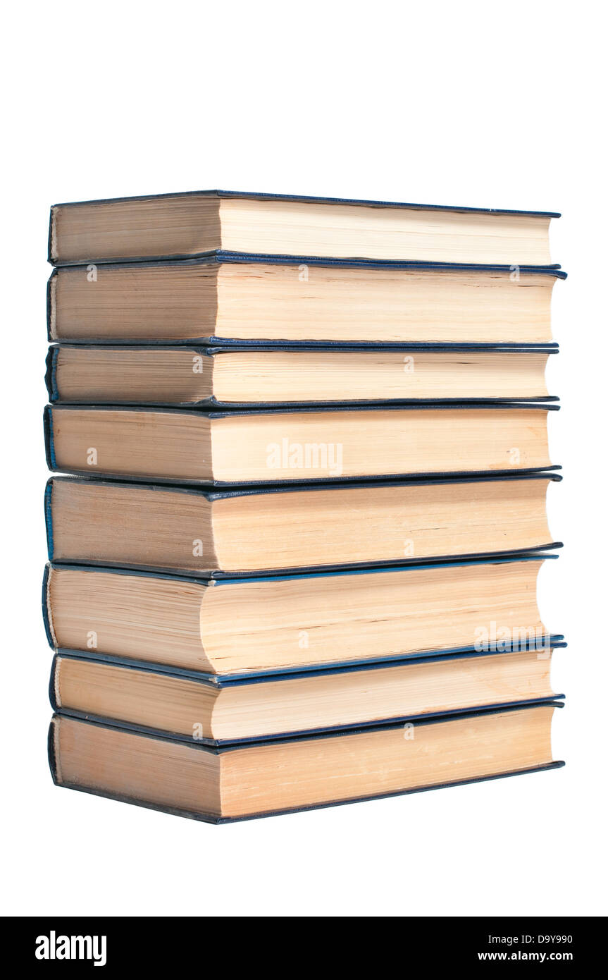 A stack of books on a white background Stock Photo - Alamy