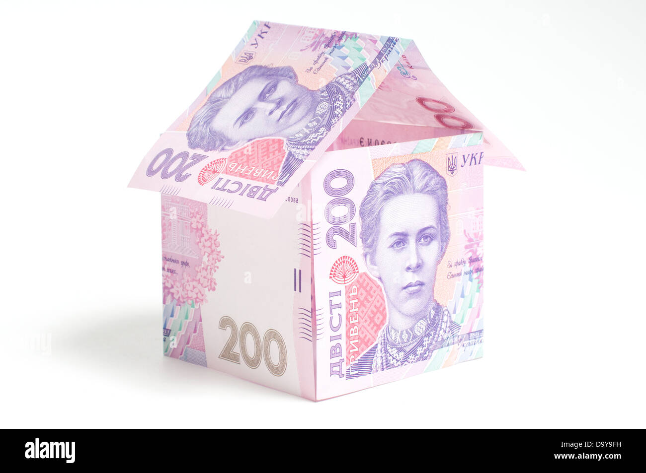 House of national currency notes. Ukrainian currency Stock Photo - Alamy