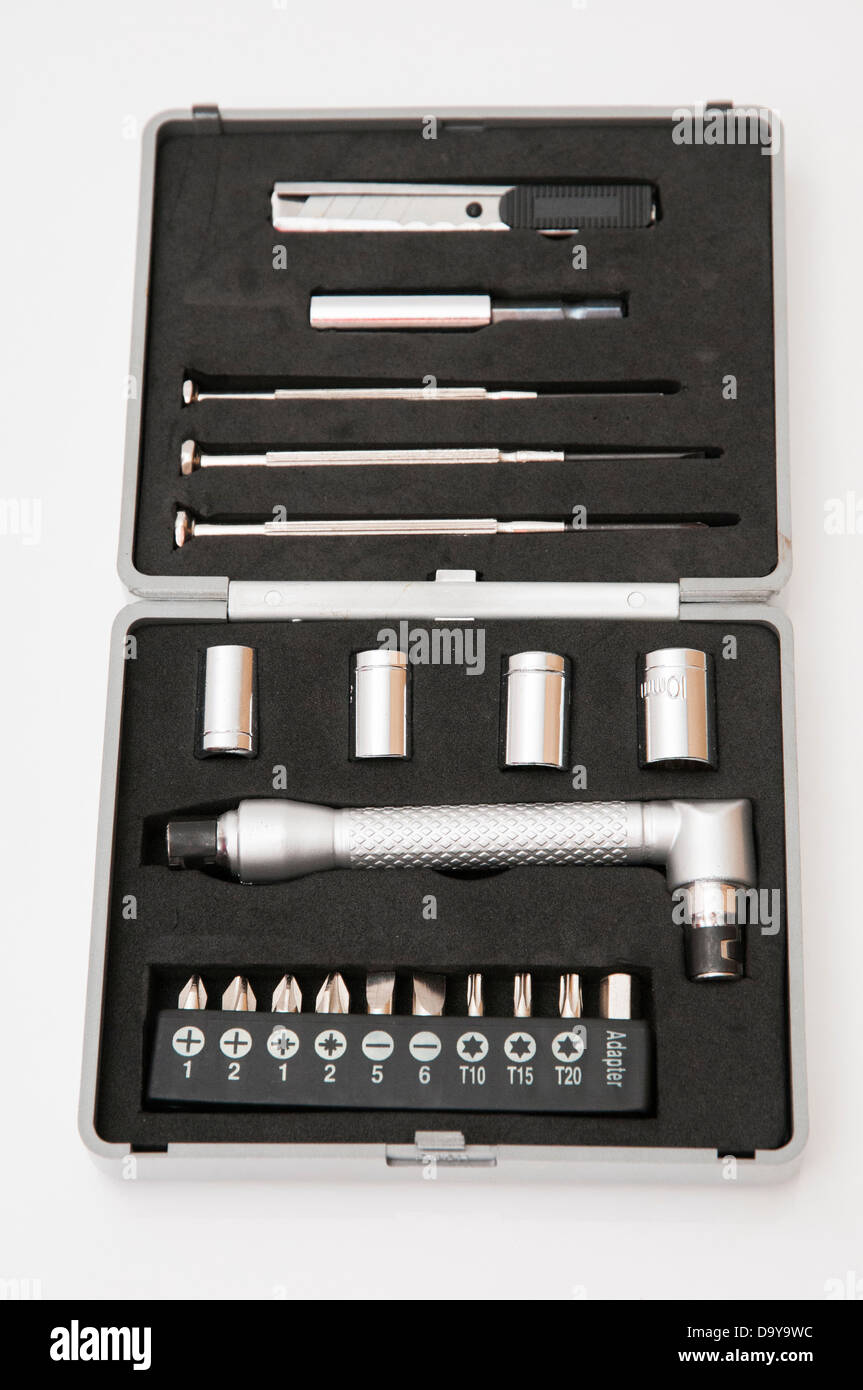 toolkit on a white background Stock Photo - Alamy