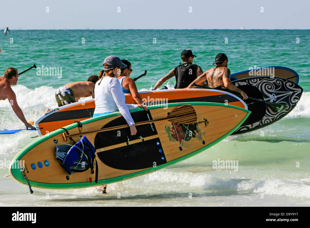 The annual 3-mile Stand Up Paddle-board event in the Gulf of Mexico at ...