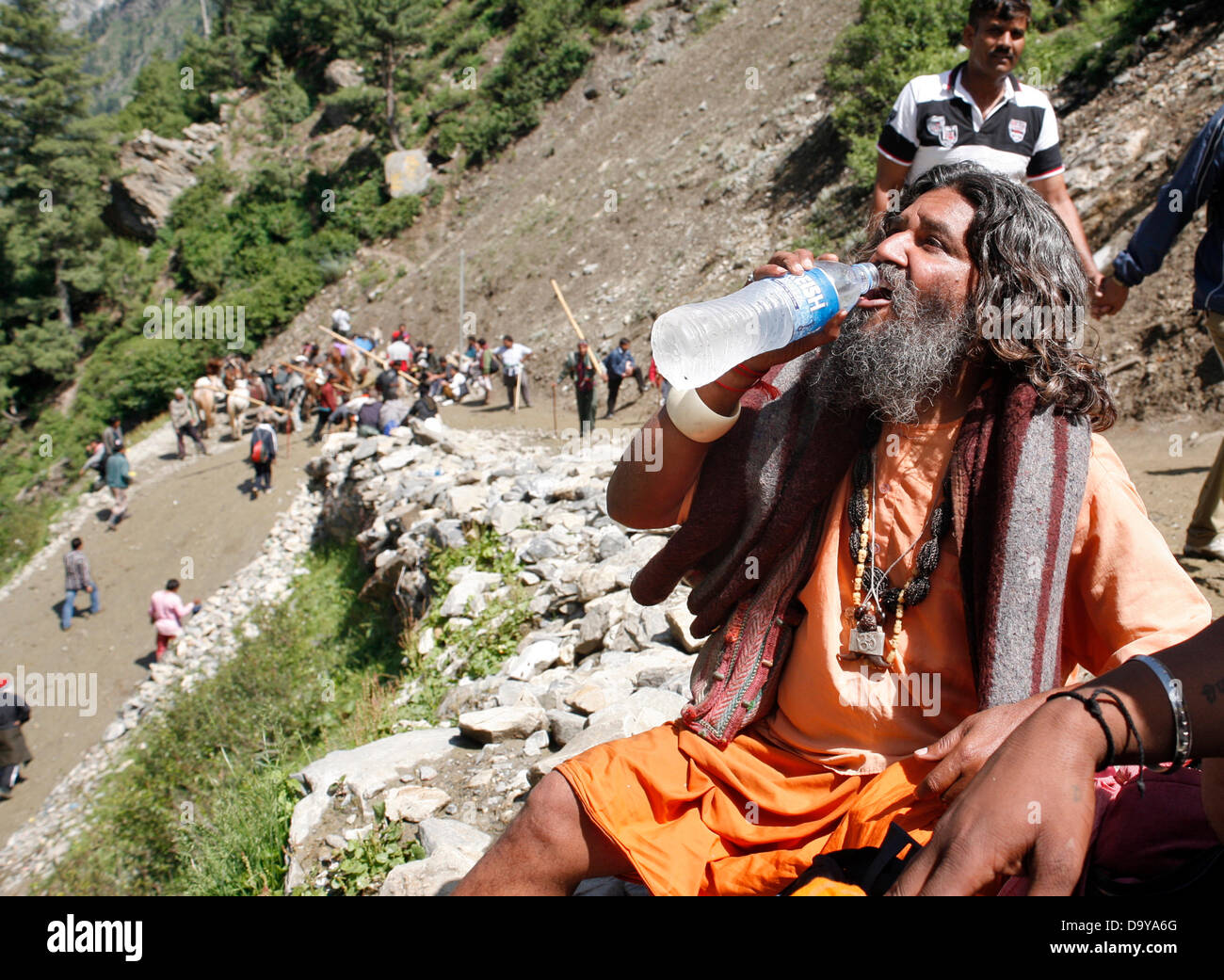 Indian holy man feet hi-res stock photography and images - Alamy