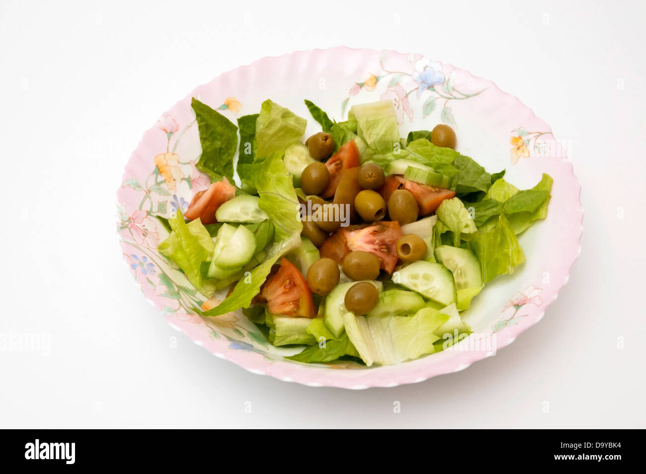 salad plate on a white background Stock Photo - Alamy