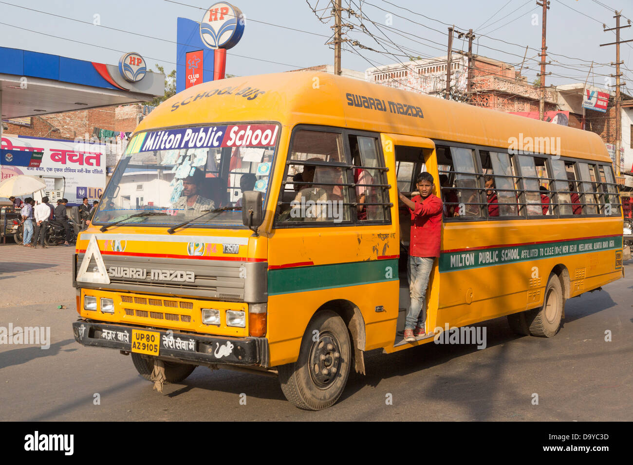 School transport india hi-res stock photography and images - Alamy
