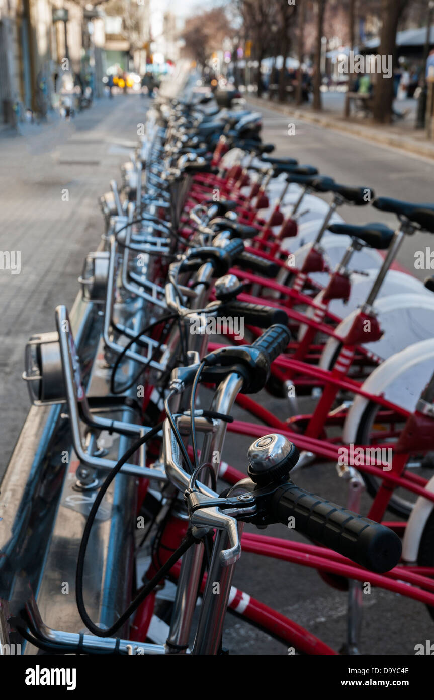 bikes lined up to rent them Stock Photo - Alamy