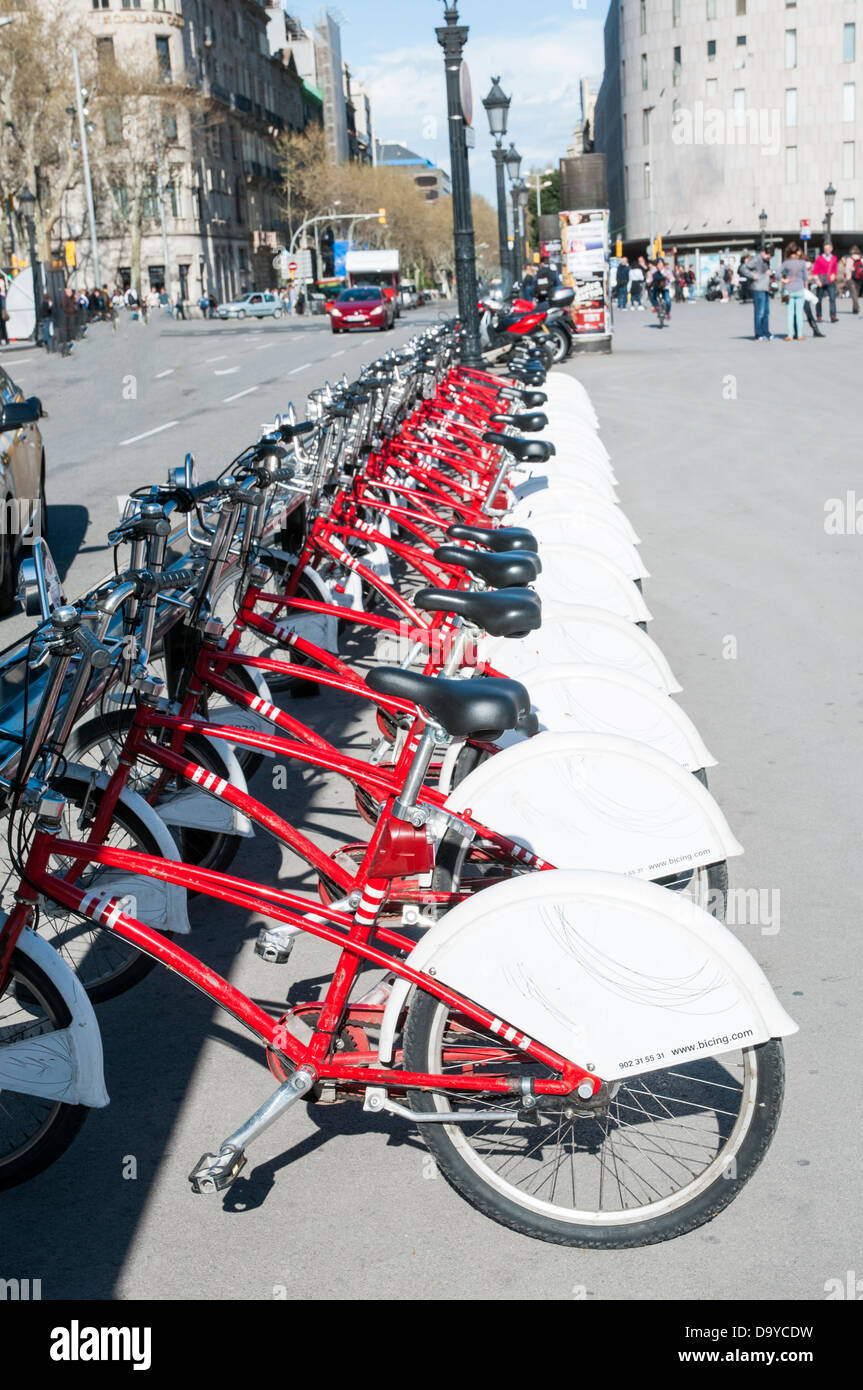 bikes lined up to rent them Stock Photo - Alamy